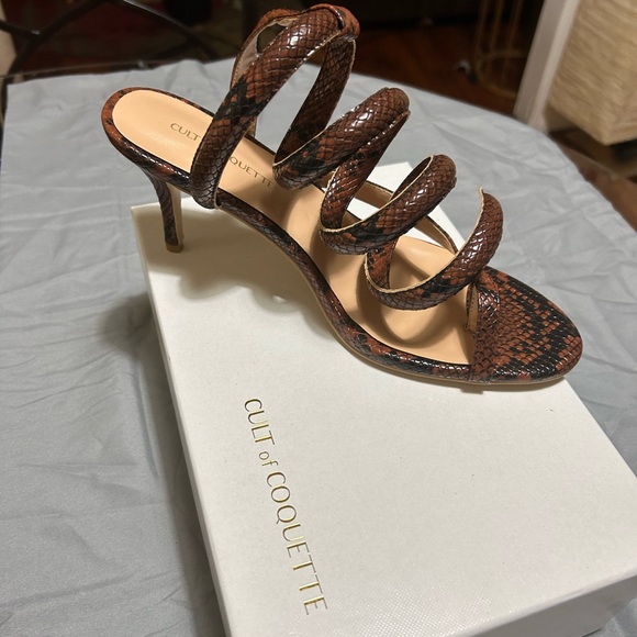 Shoes | New Cult Of Coquette Brown Snake Medusa Sandals | Poshmark